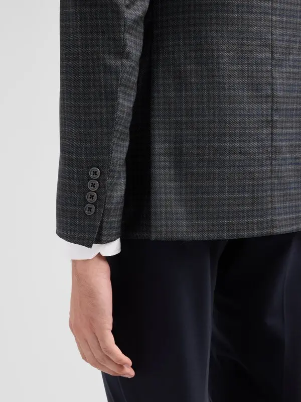 Emporio Armani Blur Box Checked Wool Sport Coat