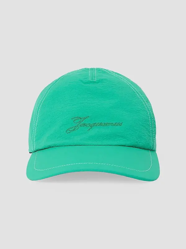 Jacquemus Logo Nylon Baseball Cap - Green