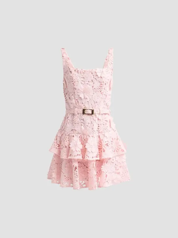 Generation Love Lisette 3d Guipure Lace Minidress - Ballet Slipper