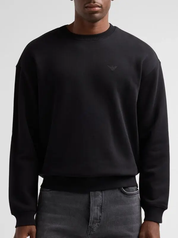 Emporio Armani Logo Jersey Crewneck Sweatshirt
