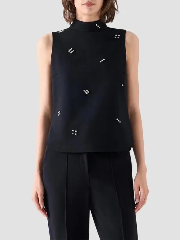 Akris Diamond Dice Dot Blouse
