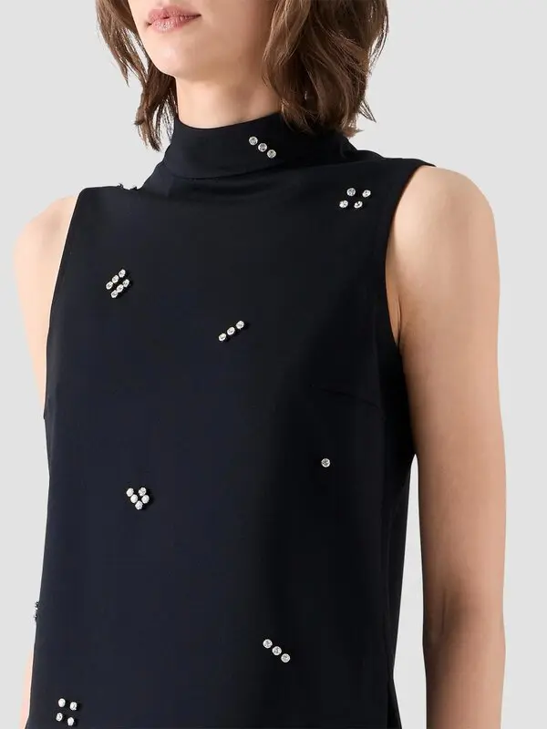 Akris Diamond Dice Dot Blouse
