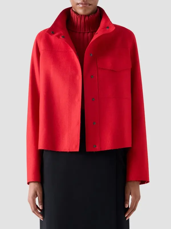 Akris Taglio Vivo Felted Wool Blend Jacket