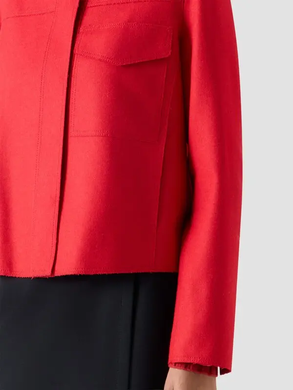 Akris Taglio Vivo Felted Wool Blend Jacket