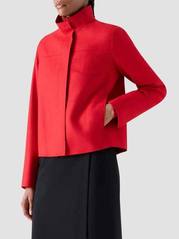 Akris Taglio Vivo Felted Wool Blend Jacket