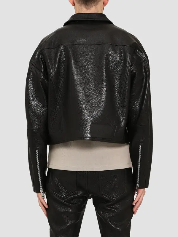 PURPLE BRAND Leather Carpenter Jacket