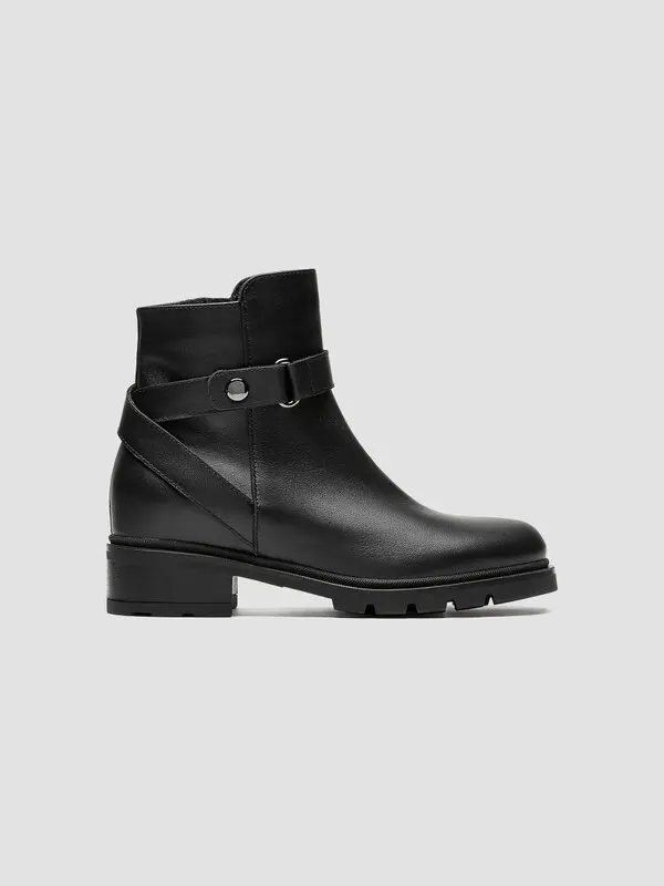 La Canadienne Steven 40mm Leather Waterproof Booties - Black Leather