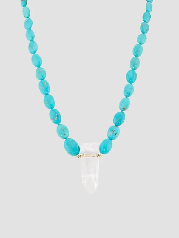 Jia Jia Nevada 14k Yellow Gold & Crystal Quartz Pendant Necklace - Turquoise