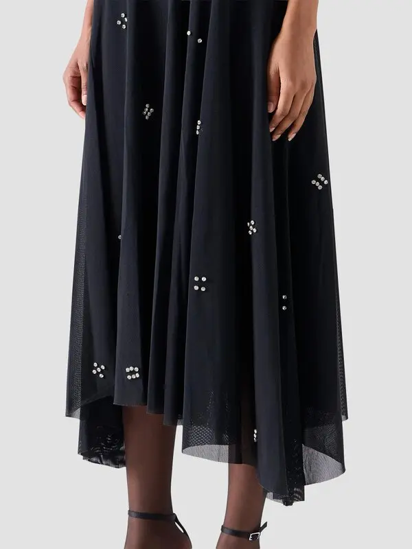 Akris Diamond Dice Dot Midi Dress