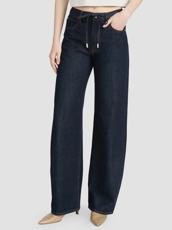 FRAME The Off Duty Drawstring Bow Jeans