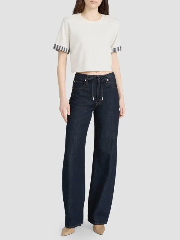 FRAME The Off Duty Drawstring Bow Jeans