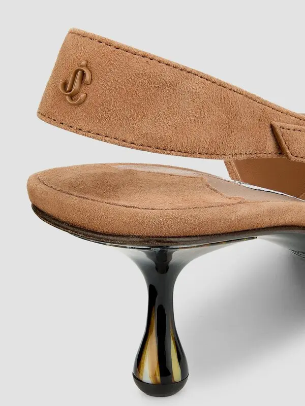 JIMMY CHOO Amel 50mm Suede Slingback Pumps
