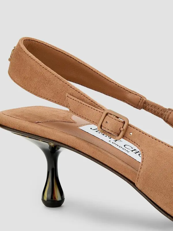 JIMMY CHOO Amel 50mm Suede Slingback Pumps