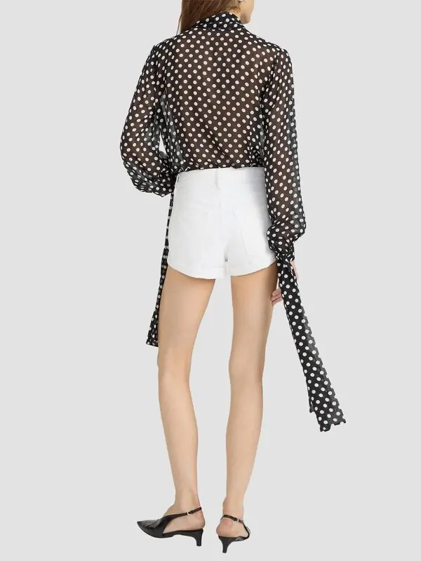 FRAME The Nouvelle Polka Dot Silk Blouse