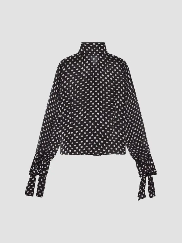 FRAME The Nouvelle Polka Dot Silk Blouse