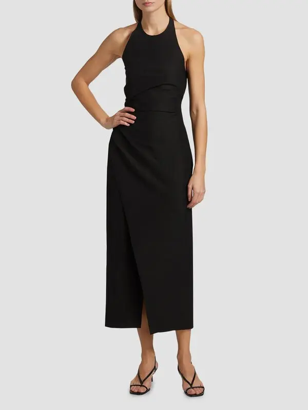 A.L.C. Sylvie Halterneck Midi-dress - Black