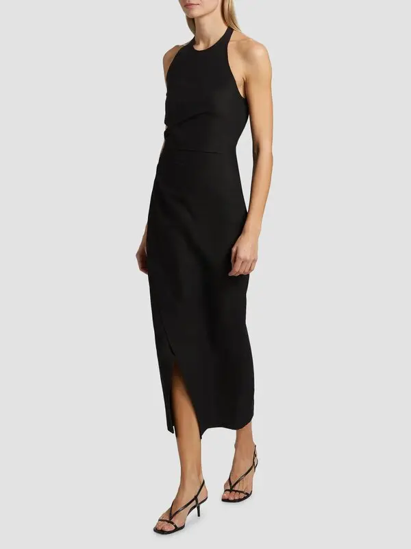 A.L.C. Sylvie Halterneck Midi-dress - Black