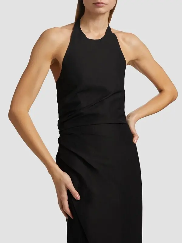 A.L.C. Sylvie Halterneck Midi-dress - Black