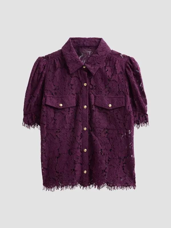 Generation Love Lace Puff Sleeve Shirt