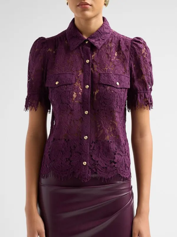 Generation Love Lace Puff Sleeve Shirt