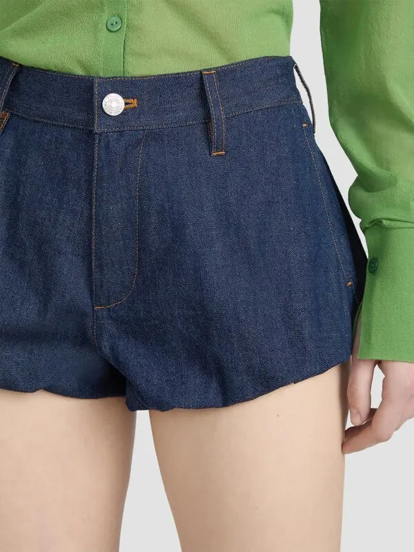 FRAME Shell Cotton Denim Shorts