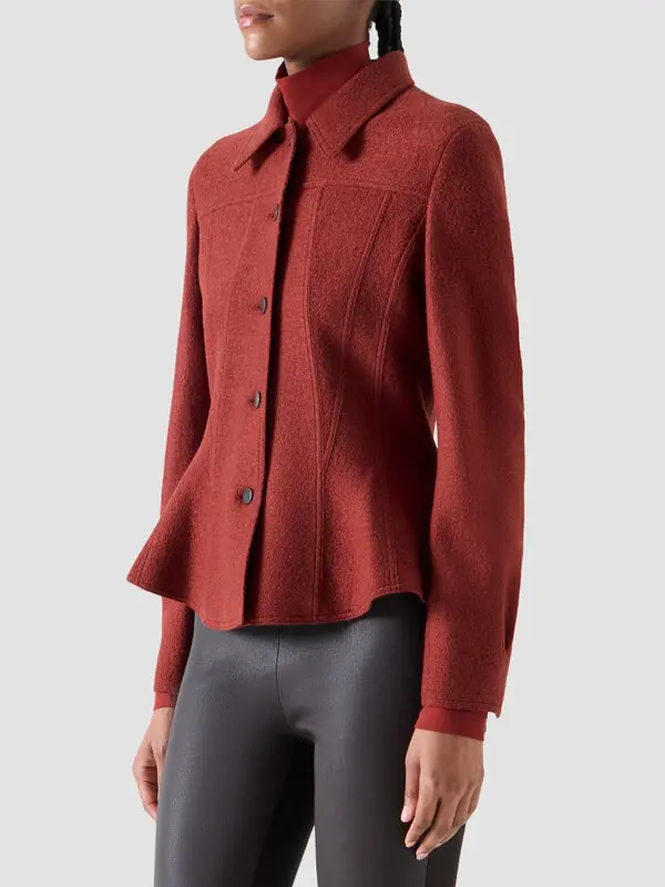 Akris Boiled Wool Short Jacket