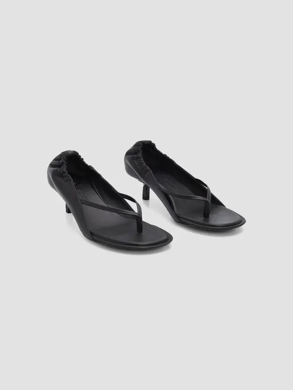 Jacquemus Les Sandales 45mm Leather Covered-heel Thong Sandals
