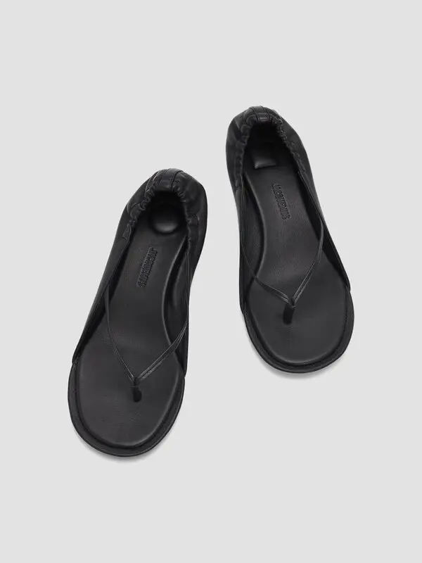 Jacquemus Les Sandales 45mm Leather Covered-heel Thong Sandals