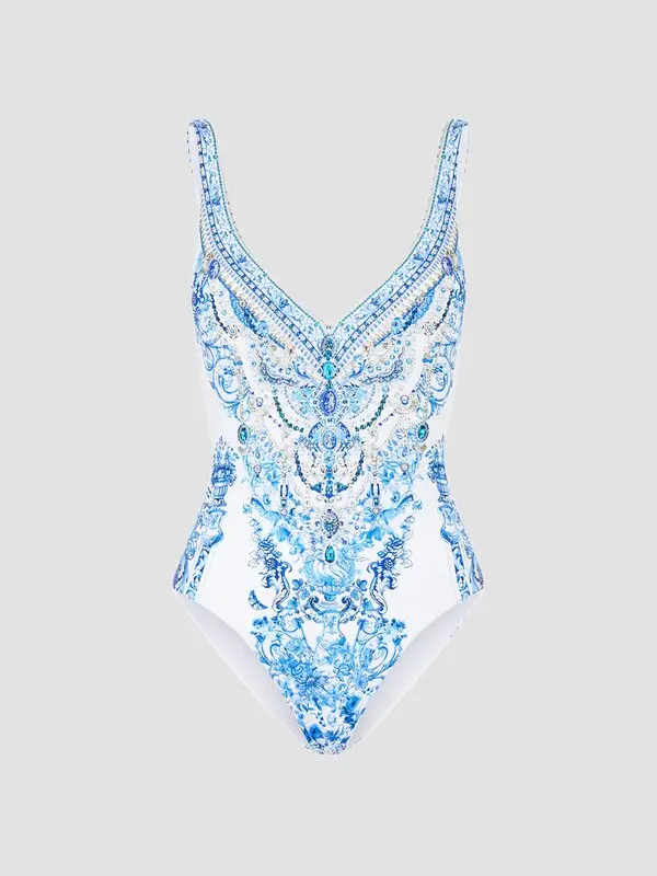 Camilla V-neck One-piece Swimsuit