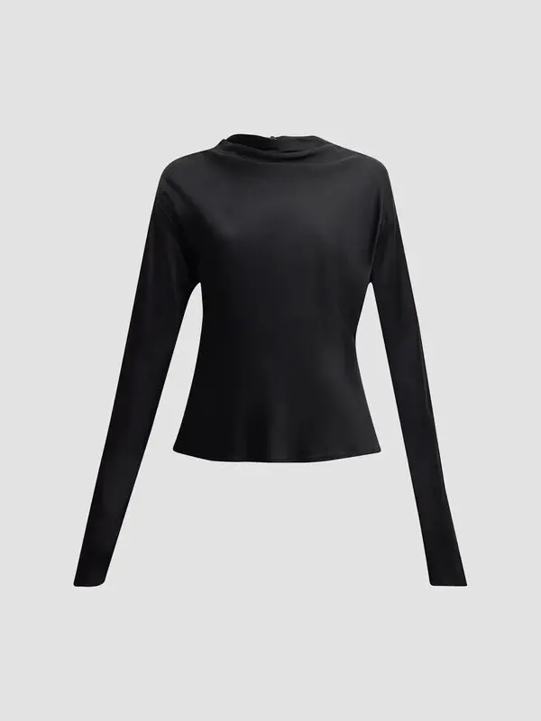 A.L.C. Georgia Cowl-neck Cutout Top