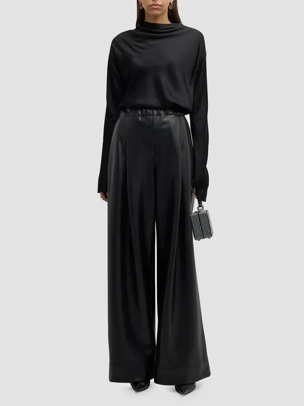 A.L.C. Georgia Cowl-neck Cutout Top