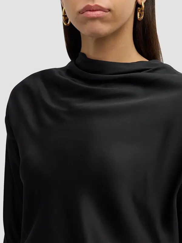 A.L.C. Georgia Cowl-neck Cutout Top
