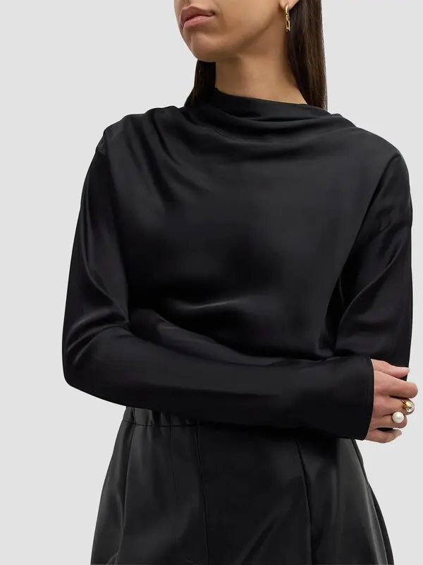 A.L.C. Georgia Cowl-neck Cutout Top