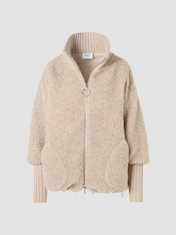 Akris Bouclé Fleece Relaxed-fit Coat