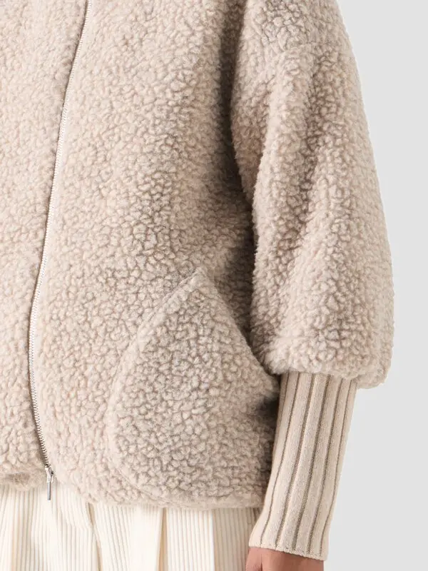 Akris Bouclé Fleece Relaxed-fit Coat