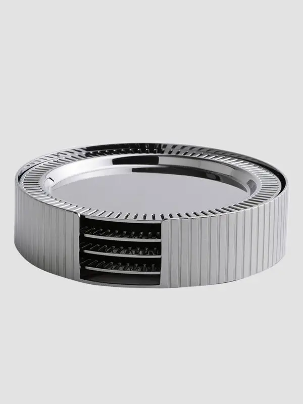 ANNA NEW YORK Striations 5-piece Stainless Steel Coaster & Holder Set