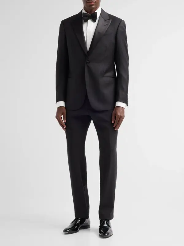 Emporio Armani Textured Chevron Wool Dinner Jacket