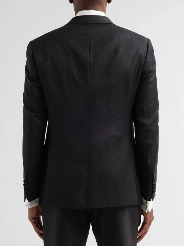 Emporio Armani Textured Chevron Wool Dinner Jacket