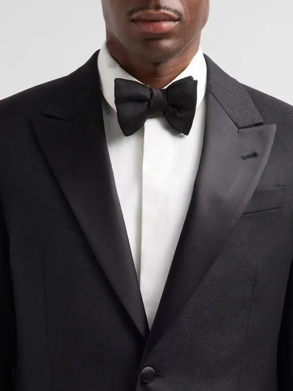 Emporio Armani Textured Chevron Wool Dinner Jacket