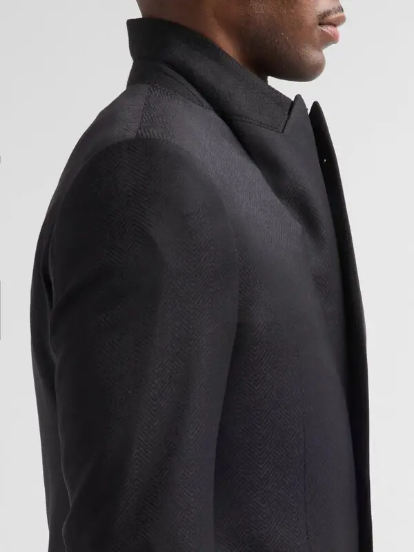 Emporio Armani Textured Chevron Wool Dinner Jacket