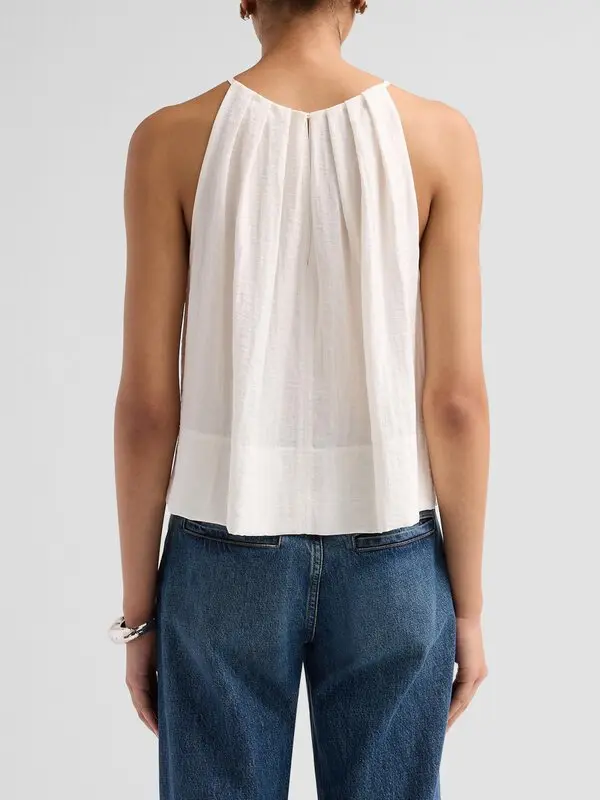 A.L.C. Caroline Pleated Halter Top