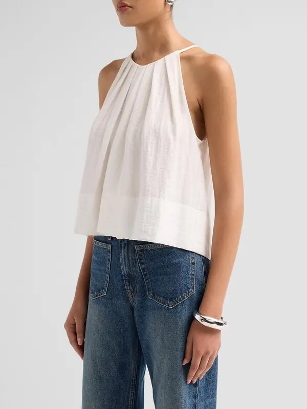 A.L.C. Caroline Pleated Halter Top