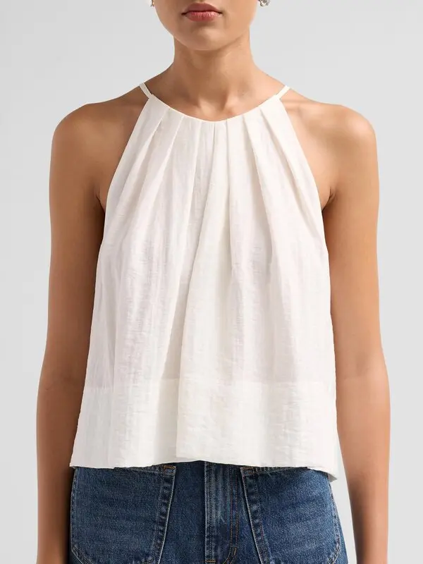 A.L.C. Caroline Pleated Halter Top