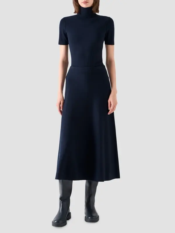 Akris Stretch Wool Mock Turtleneck Top
