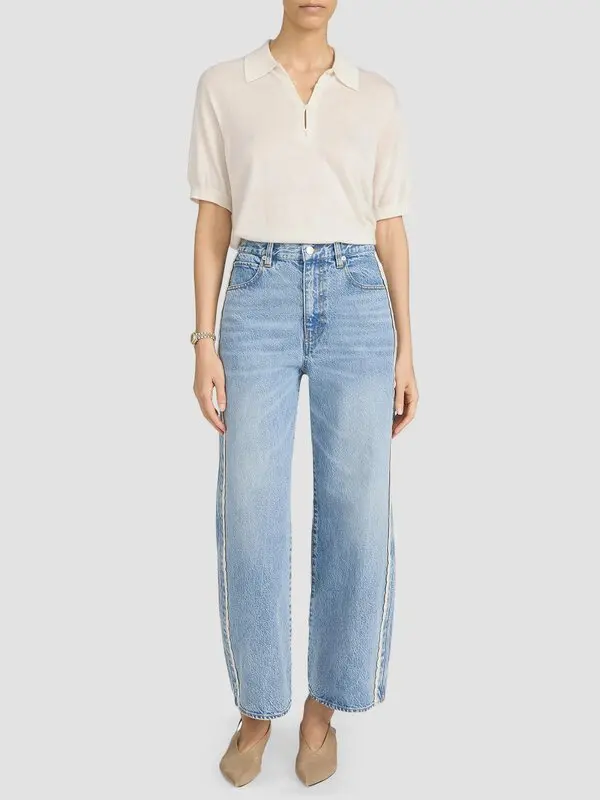 FRAME The Crochet Bow Crop Jeans
