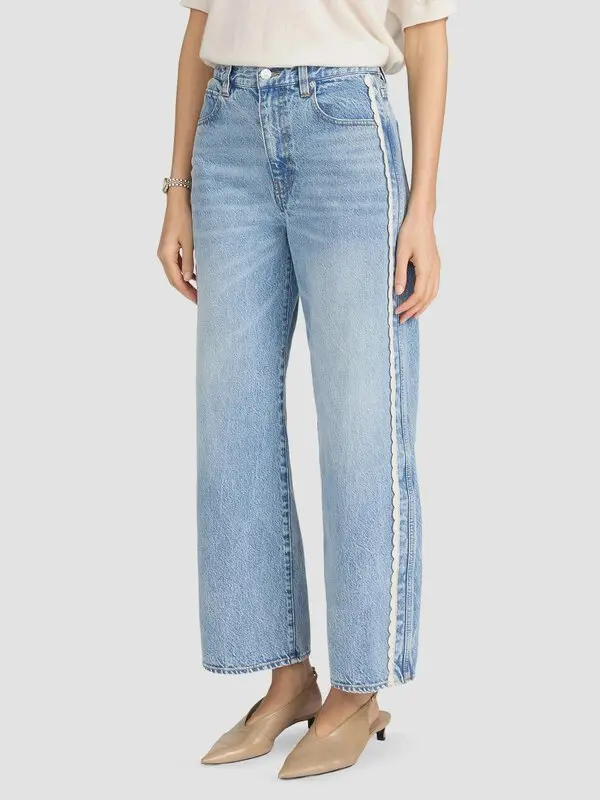 FRAME The Crochet Bow Crop Jeans