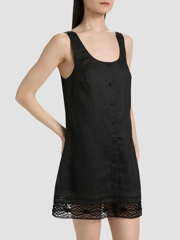 FRAME The Heirloom Lace-trim Minidress