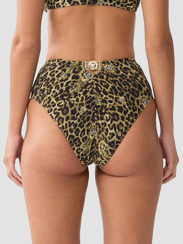 Camilla Feline Folklore Crinkle Stretch High-waisted Bikini Bottom