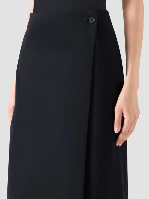 Akris Jersey Wrap Midi Skirt