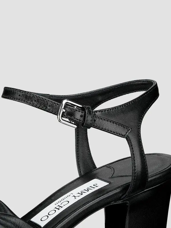 JIMMY CHOO Heloise 80mm Leather Platform Sandals